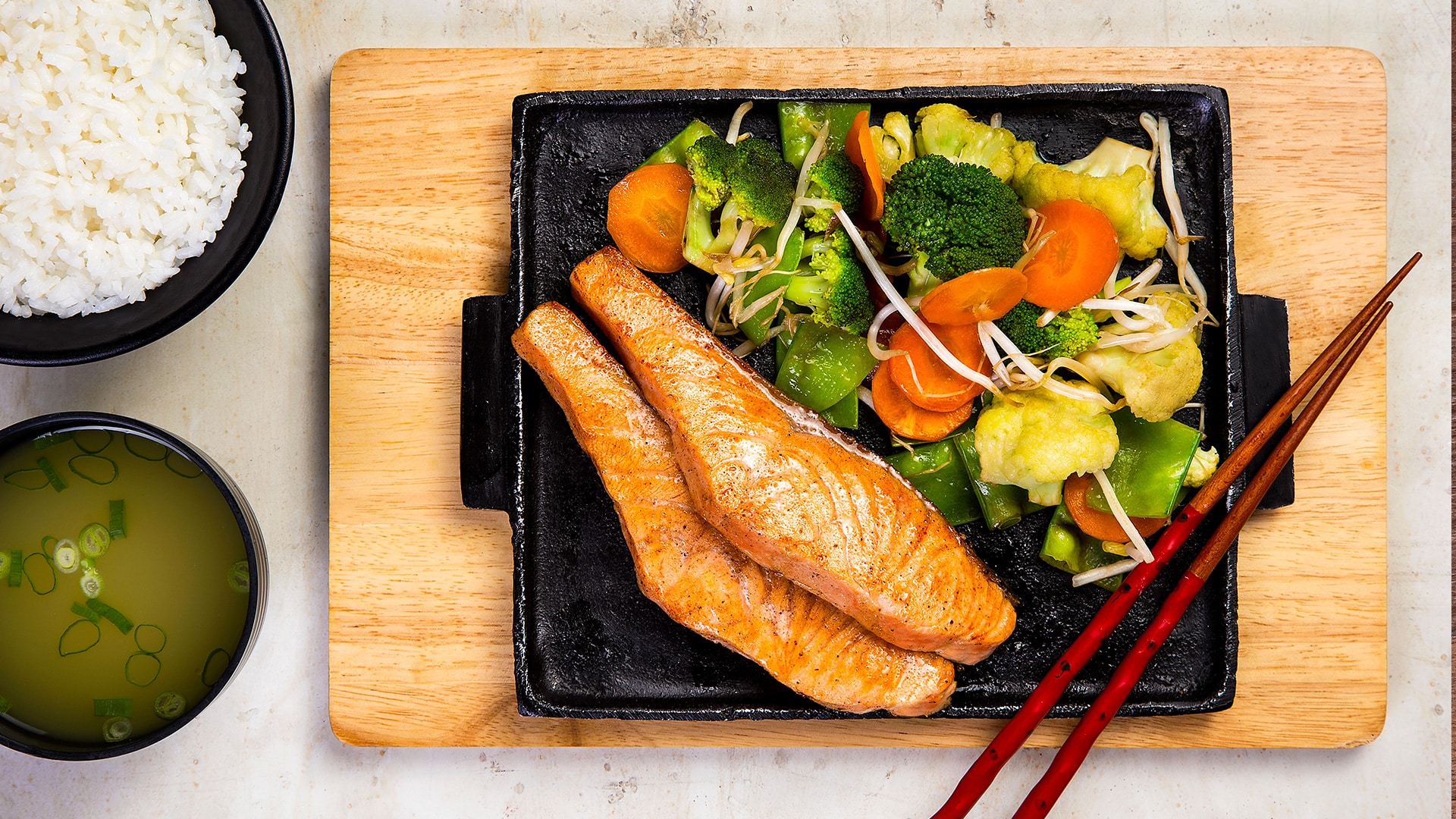 Receita de teppan de salmão